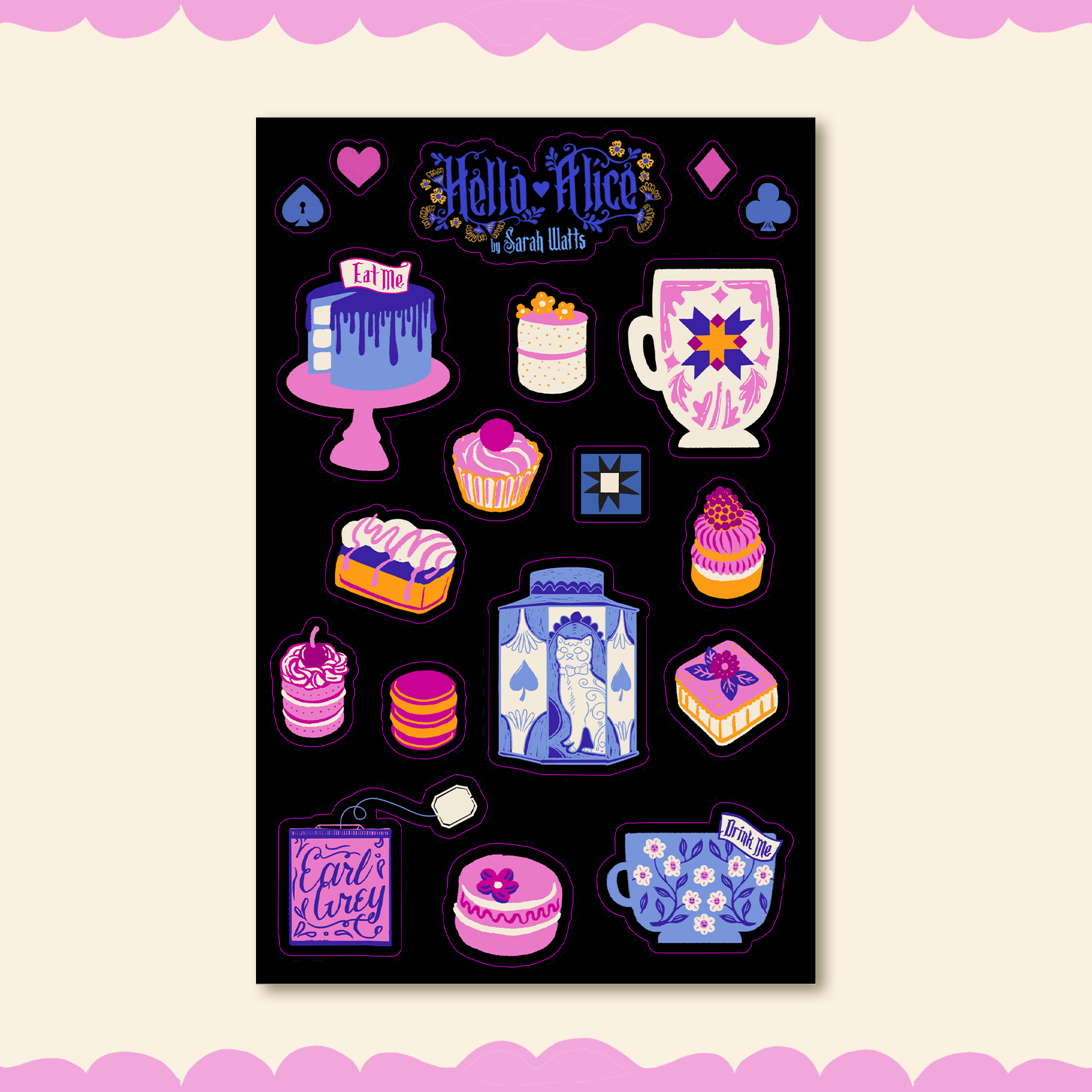 Petit Fours Sticker Sheet – craftedmoon
